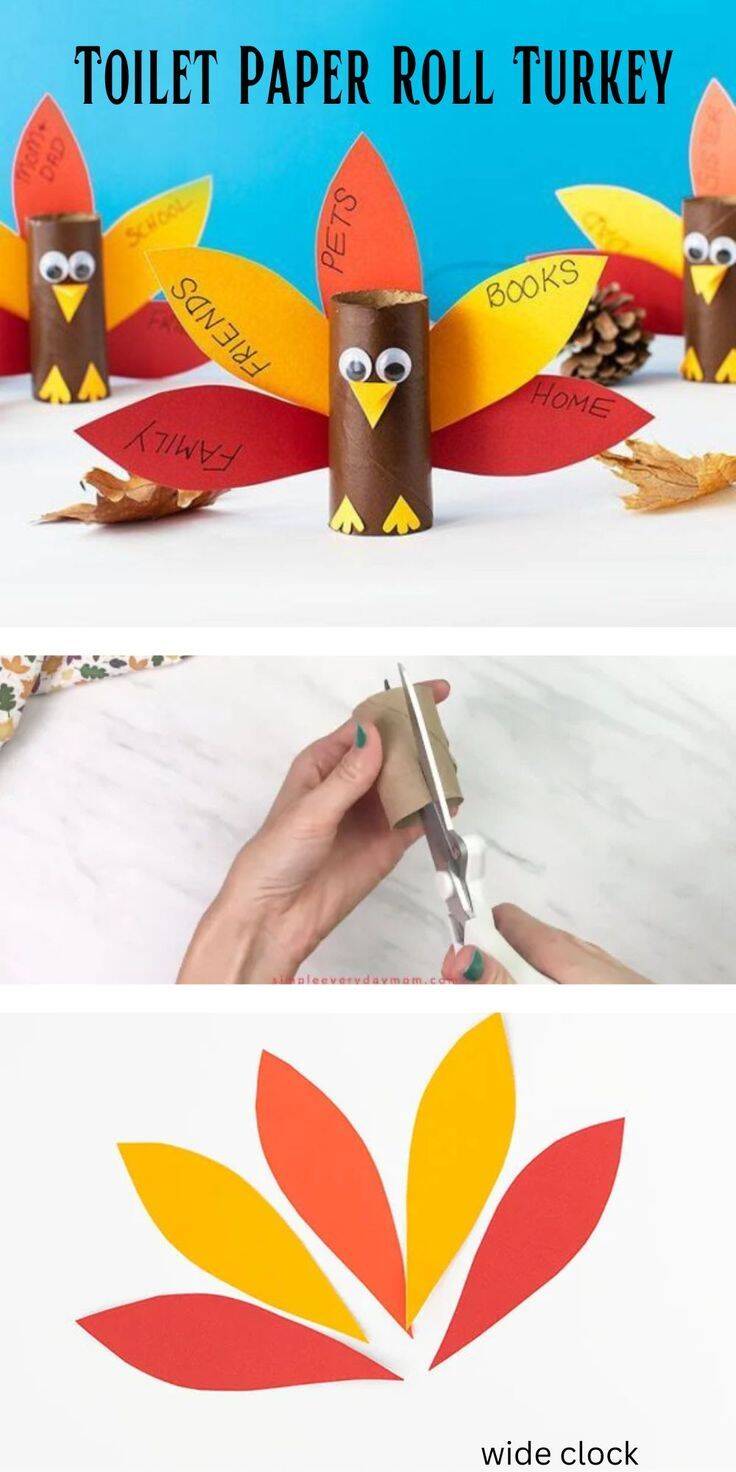 15 DIY Thanksgiving Crafts - wide clock
