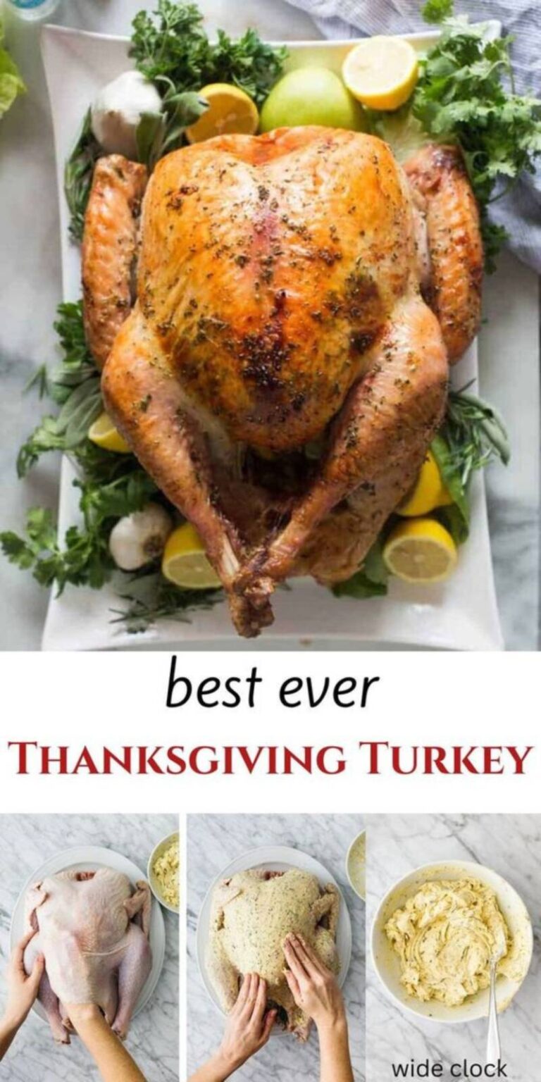 Thanksgiving Food - wide clock