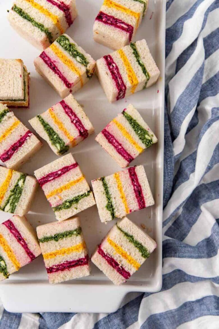 22 Mini Sandwiches For Tea Party - wide clock