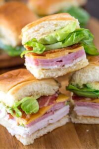 22 Mini Sandwiches For Tea Party - wide clock