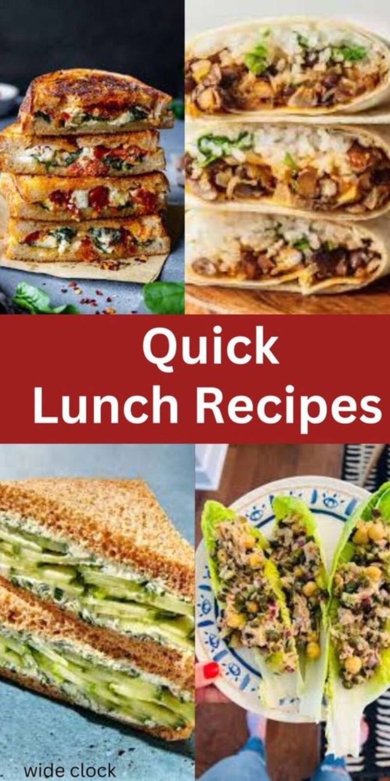 28 Irresistible And Easy Lunch Ideas For You - wide clock